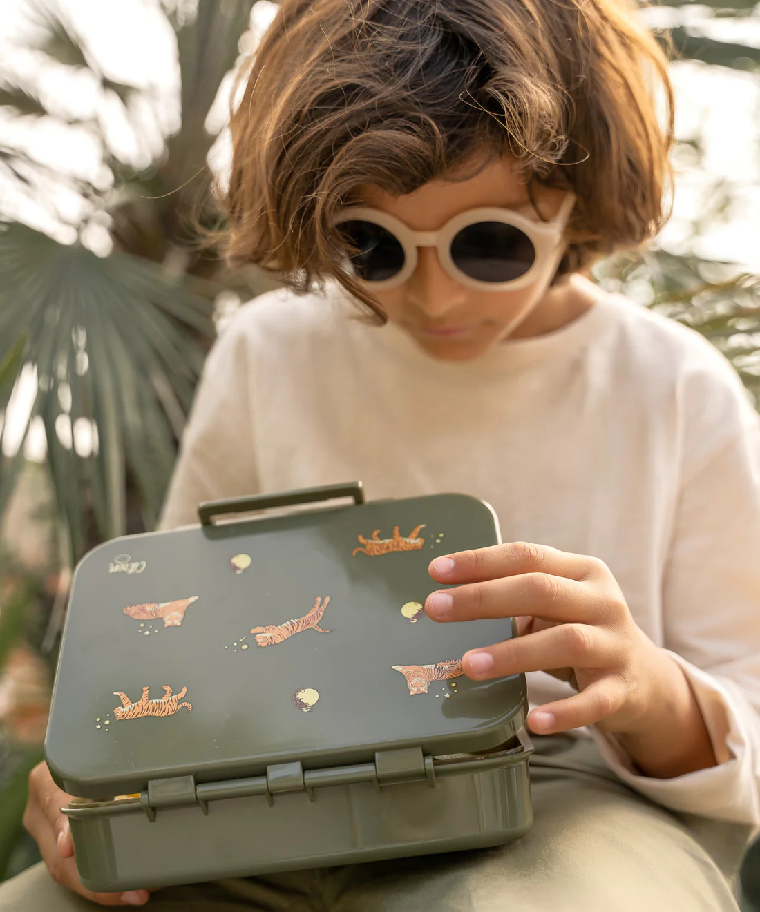 Tritan Lunch Box – 4 Compartments – Tiger – Kidyouknot