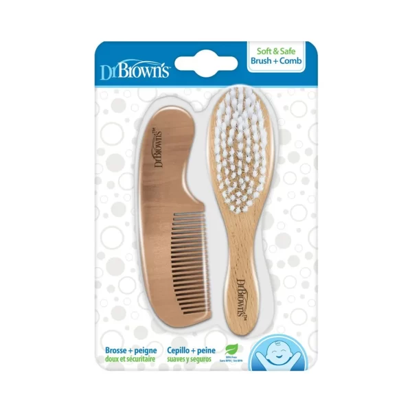 Dr. Brown's - Soft and Safe Baby Brush + Comb - Kidyouknot